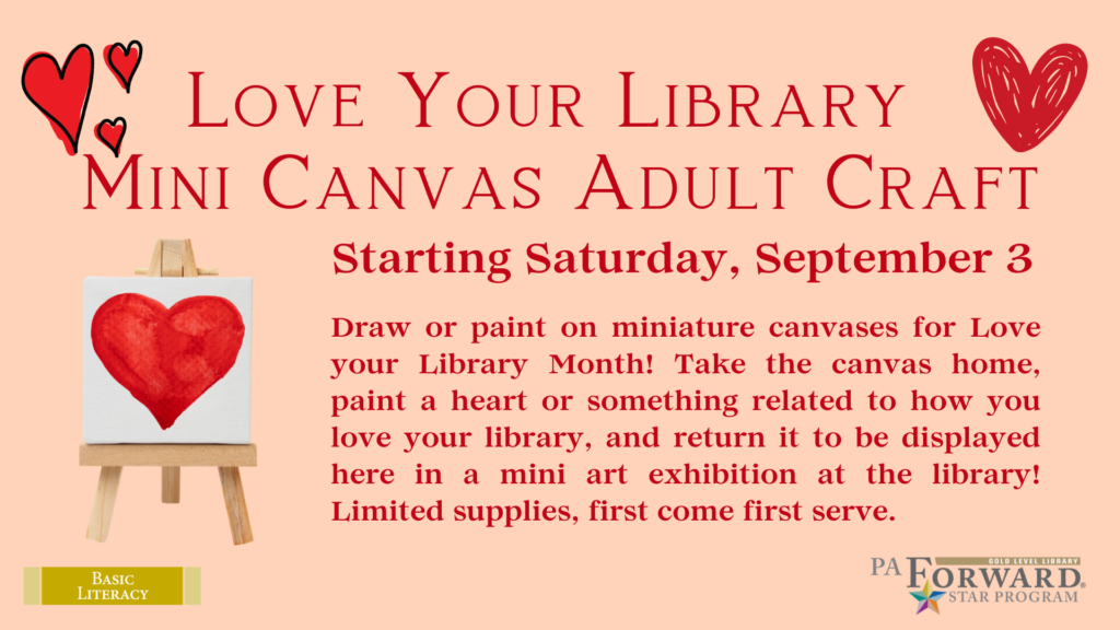 Mini Canvas Love Your Library | Community Library of Allegheny Valley