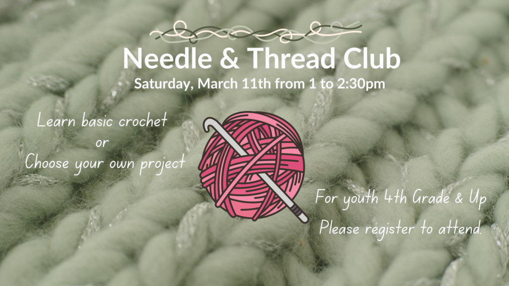 March Needle & Thread Club | Community Library of Allegheny Valley